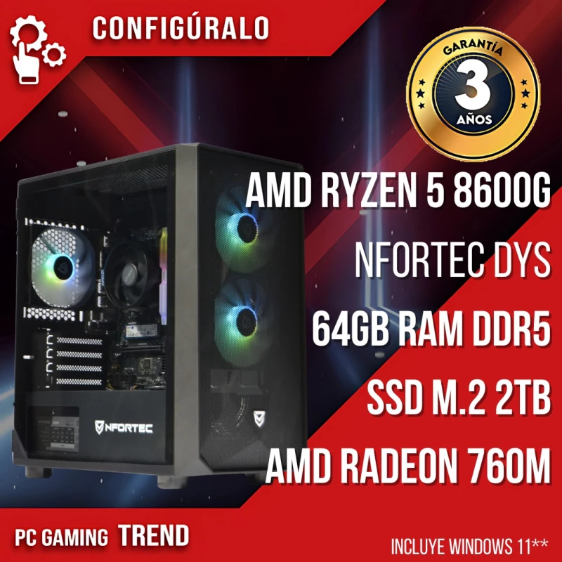 PC Gaming AMD Ryzen 5 8600g - AMD Radeon™ 760M- Kintoni - TrendingPC