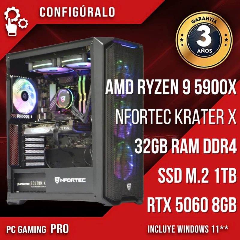 PC Gaming AMD Ryzen 9 5900X - RTX 5060 8gb - Bogden - TrendingPC