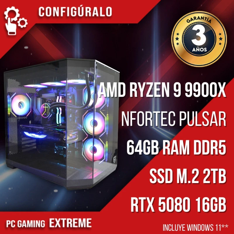 PC Gaming AMD Ryzen 9 9900X - RTX 5080 16gb - Neral - TrendingPC